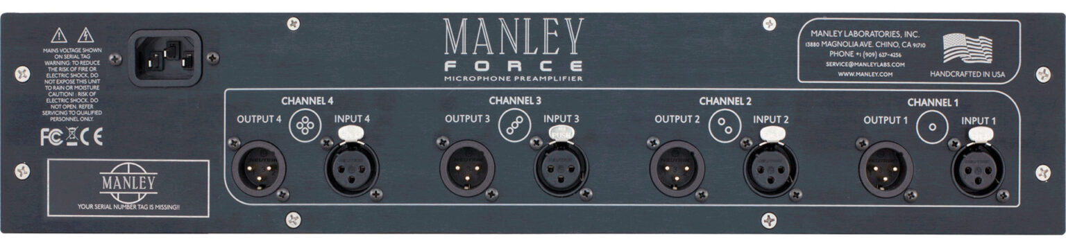 Manley Force 4-Channel Mic Pre - Planeta Analógico